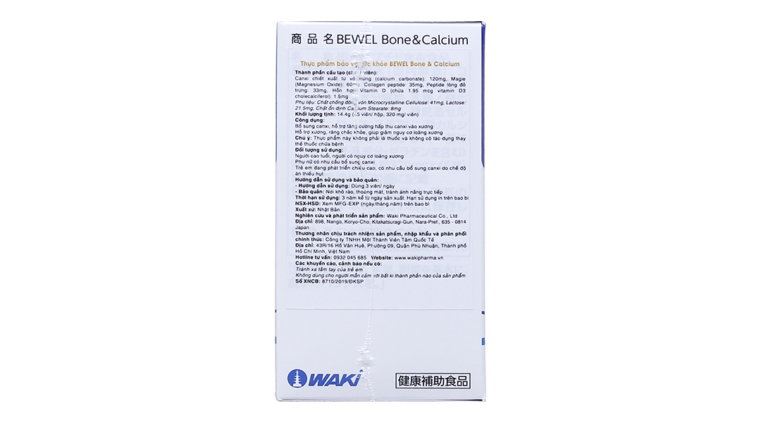Bewel Bone & Calcium hộp 45 viên - 10/2025 | nhathuocankhang.com