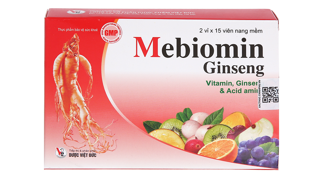 Mebiomin Ginseng hộp 30 viên - 05/2026 | nhathuocankhang.com