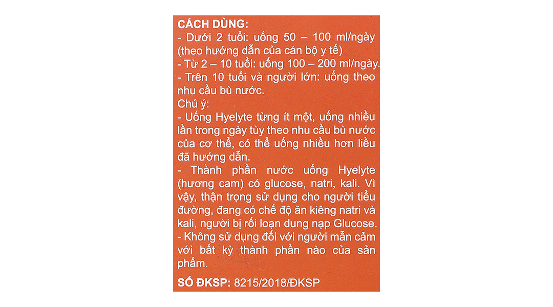 Hyelyte Hương Cam Ch/250Ml - 12/2025 | nhathuocankhang.com