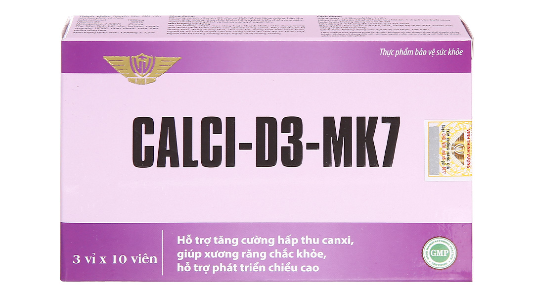Kingphar Canxi D3 Mk7 Hộp 30v - 04/2026 | nhathuocankhang.com