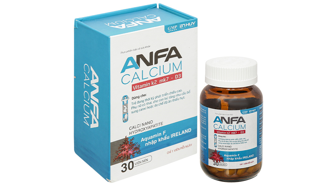 Thực phẩm bảo vệ sức khỏe Anfa Calcium hộp 30 viên - 12/2025 ...