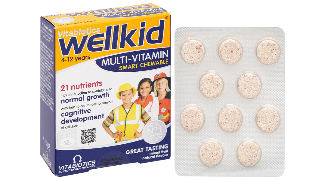 Viên Nhai Bổ Sung Multivitamins Vitabiotics Wellkid Multi-Vitamin Smart ...
