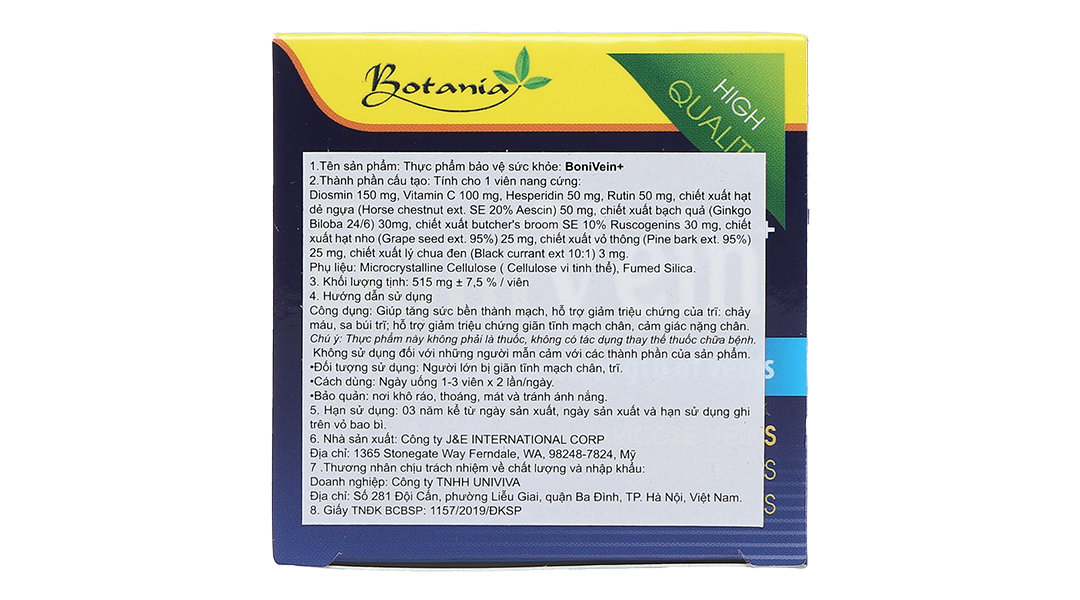 Boni Vein chai 30 viên - 09/2025 | nhathuocankhang.com