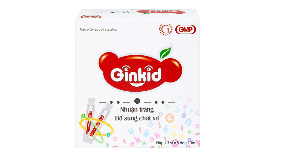 Siro Ginkid nhuận tràng, bổ sung chất xơ (3 vỉ x 5 ống) - 10/2025 ...