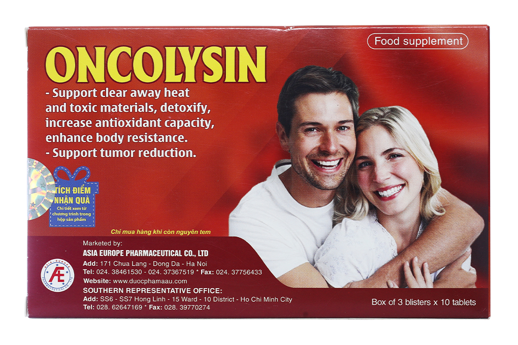 Oncolysin Hộp 30v - 08/2025 | nhathuocankhang.com