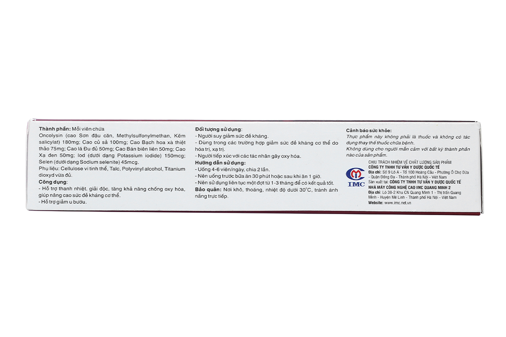 Oncolysin Hộp 30v - 08/2025 | nhathuocankhang.com