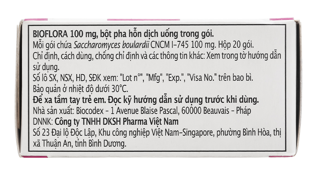 Thuốc Bioflora 100mg ngừa và điều trị tiêu chảy hộp 20 gói - 08/2025 ...