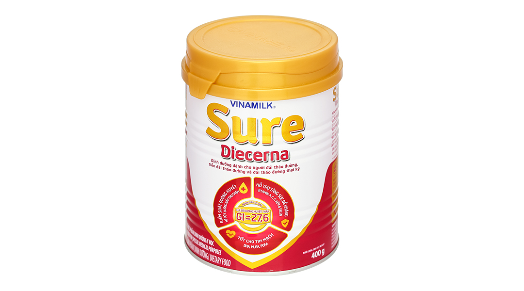 Sữa bột Vinamilk Sure Diecerna lon 400g - 01/2026 | nhathuocankhang.com