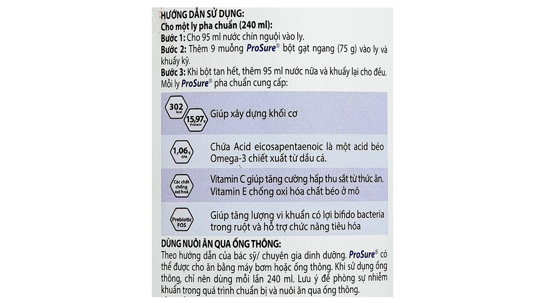 Sữa bột Prosure Hương Vani Lon 380G - 11/2025 | nhathuocankhang.com