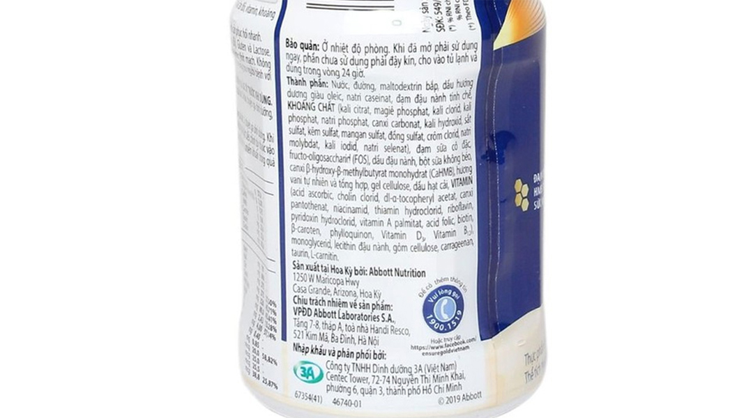 Sữa nước Ensure Gold Vigor Vani 237ml - 10/2025 | nhathuocankhang.com