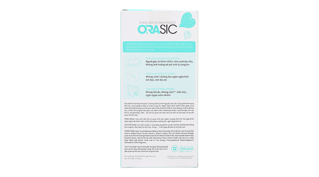 Dung dịch vệ sinh phụ nữ Orasic dịu nhẹ, khử mùi hôi chai 200ml - 10/ ...