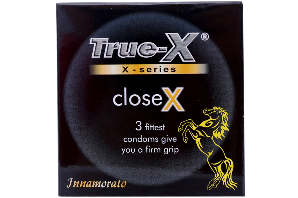 Bao cao su tăng độ ẩm True- X Close X ôm khít size 49mm hộp 3 cái - 09/2025 | nhathuocankhang.com