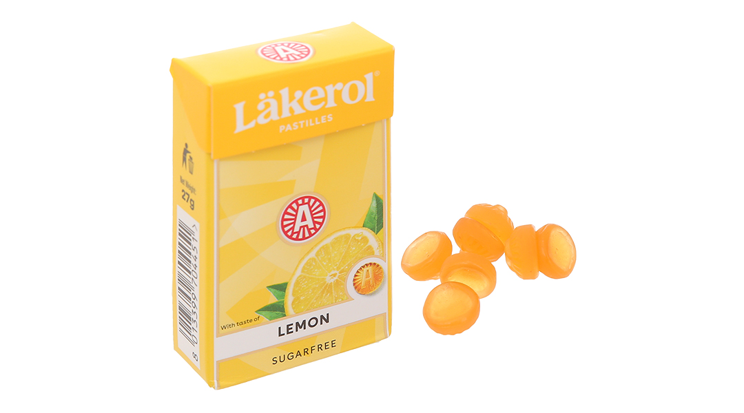 Kẹo Lakerol Lemon Vị Chanh Hộp 27G - 04/2026 | nhathuocankhang.com