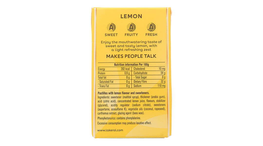 Kẹo Lakerol Lemon Vị Chanh Hộp 27G - 04/2026 | nhathuocankhang.com