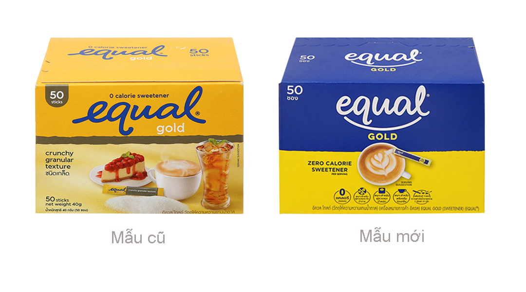 Đường Ăn Kiêng Equal Gold Hộp 50 Gói - 01/2026 | nhathuocankhang.com