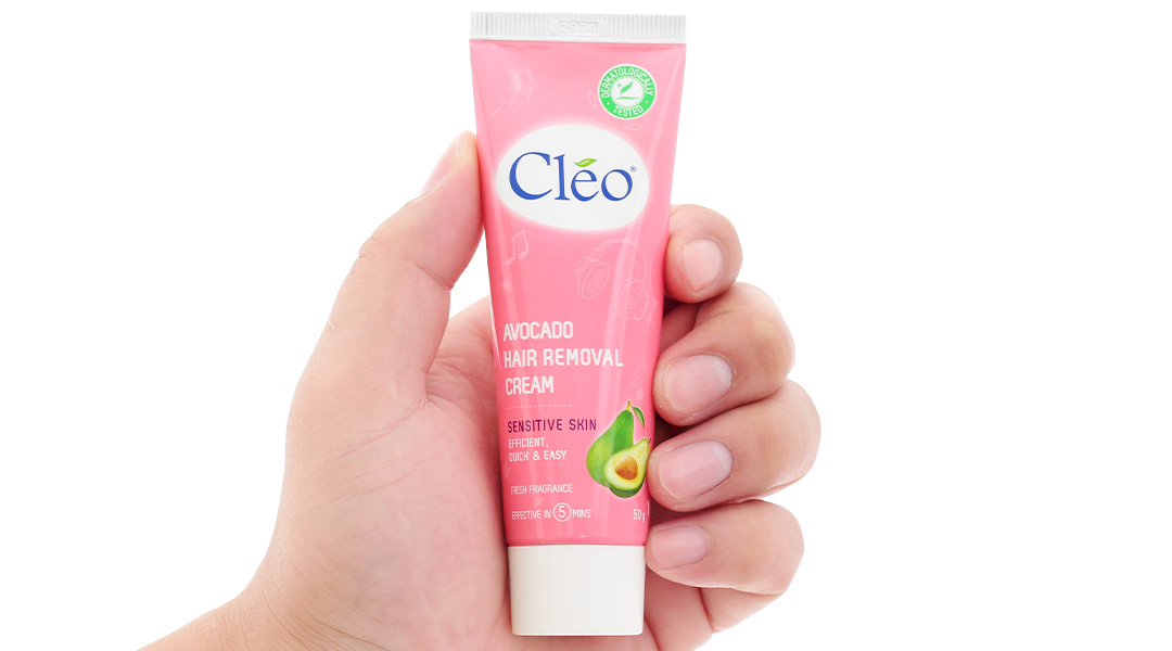 Kem tẩy lông Cléo Avocado Hair Removal Cream cho da nhạy cảm tuýp 50g ...