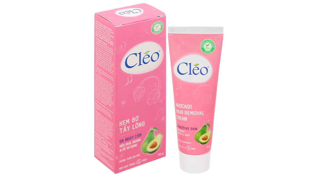 Kem tẩy lông Cléo Avocado Hair Removal Cream cho da nhạy cảm tuýp 50g ...
