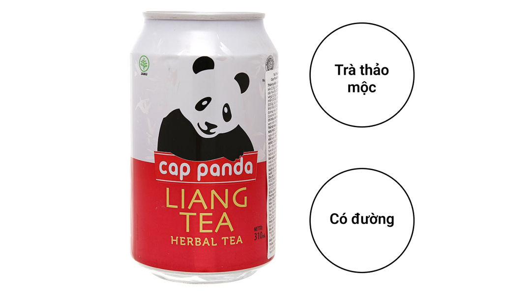 Trà Thảo Mộc Cap Panda Lon 310ml - 11/2025 | nhathuocankhang.com