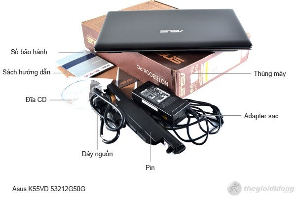 Asus K55VD - Core i5, Ram 2G, Card rời, 15.6inch | Thegioidiong.com