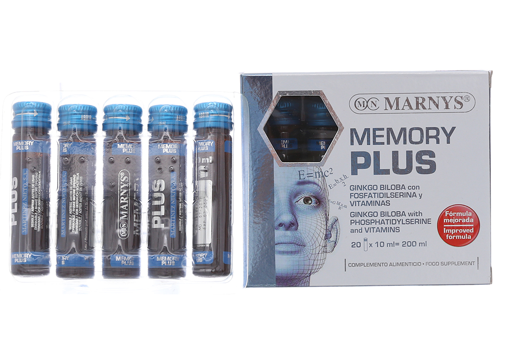Dung dịch uống hỗ trơ lưu thông máu não Memory Plus hộp 20 lọ - 01/2026 ...