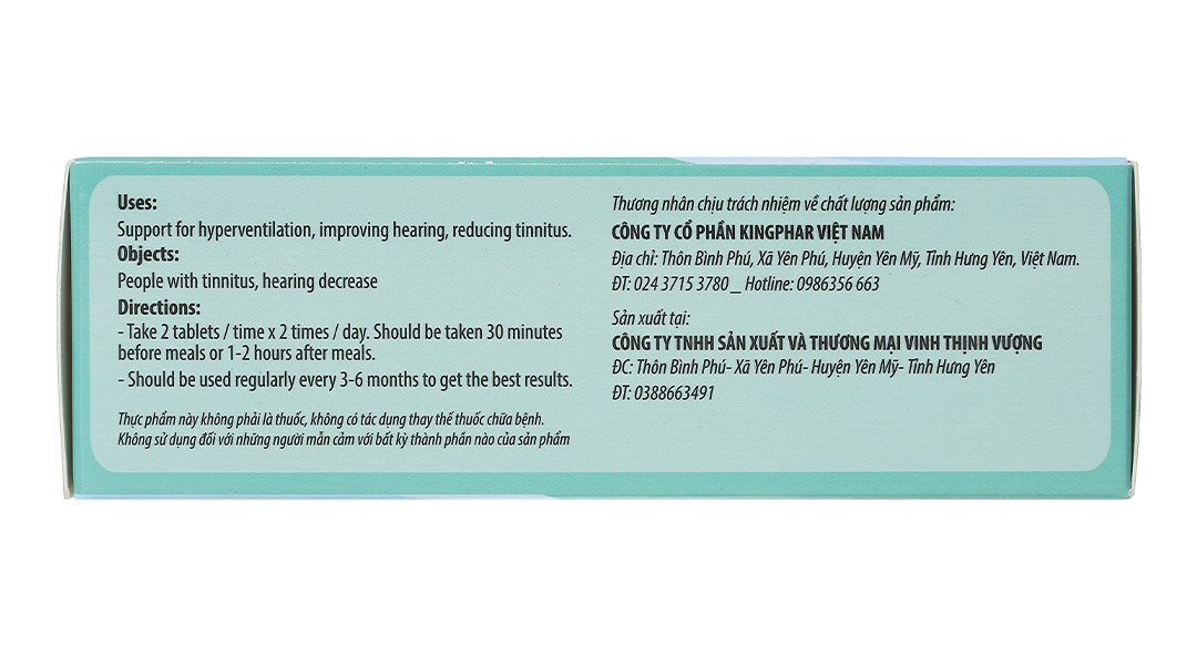 Kingphar Hearing Hộp 30v - 05/2026 | nhathuocankhang.com