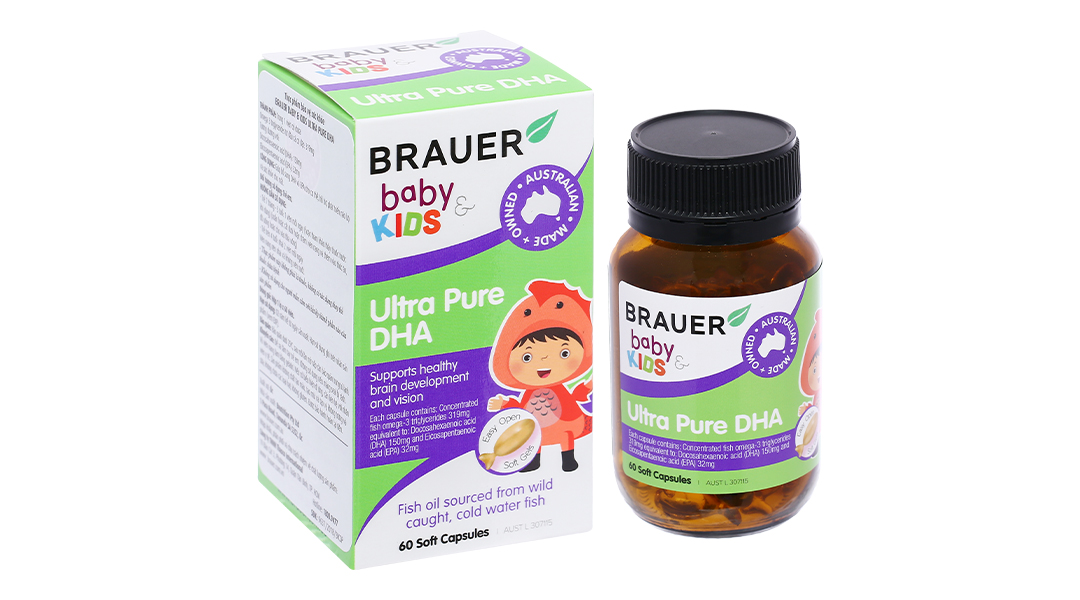Brauer Baby & Kids Ultra Pure Dha lọ 60 Soft Gels - 02/2026 ...