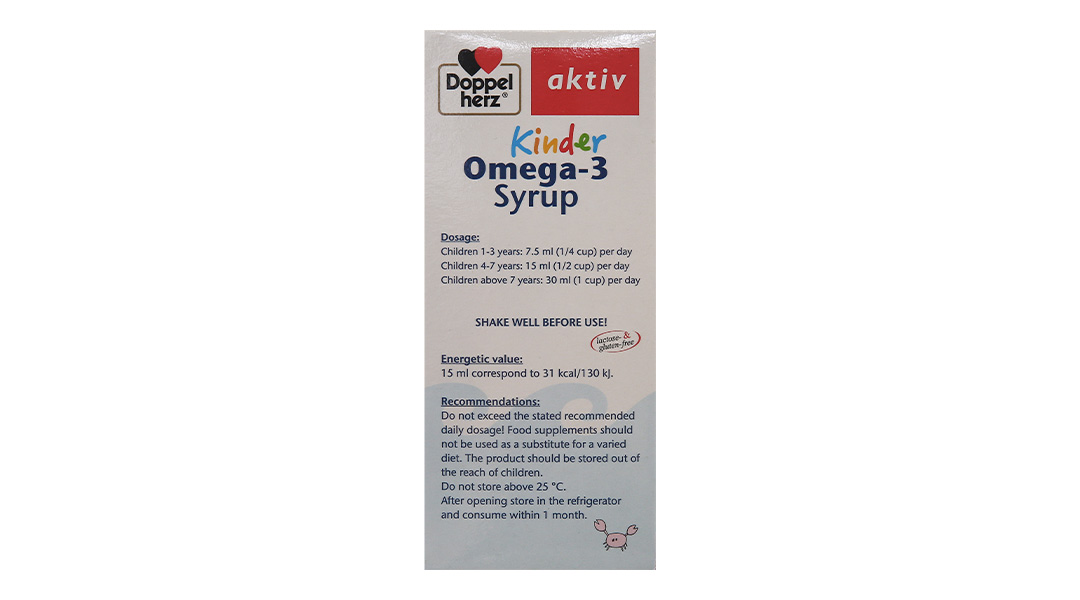 Doppelherz Aktiv Kinder Omega 3 Syrup chai 250ml - 12/2025 ...