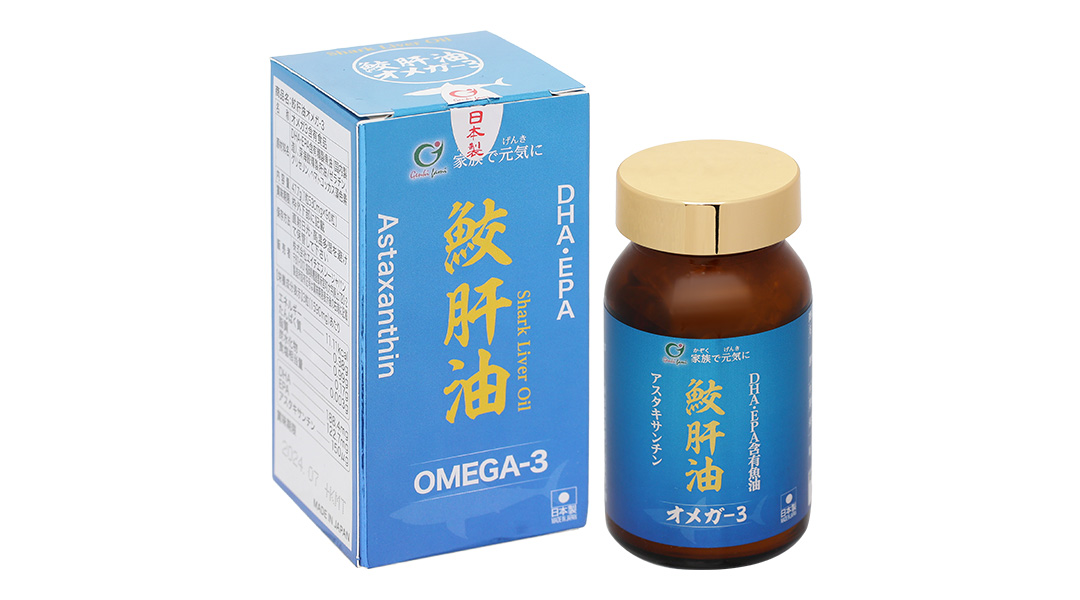 Thực phẩm bảo vệ sức khỏe Genki Fami Shark Liver Oil Omega 3 lọ 90 viên ...