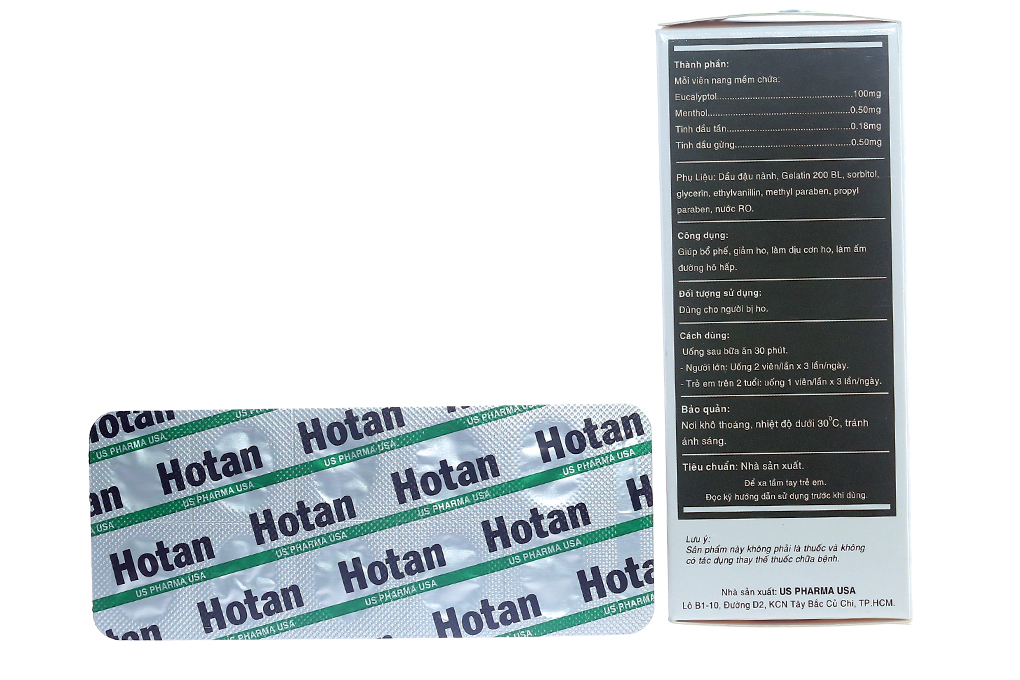 Hotan hỗ trợ giảm ho, bổ phổi hộp 100 viên - 01/2026 | nhathuocankhang.com