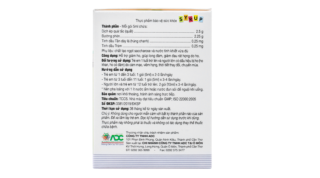 Codatux Syrup 5Ml H/30G - 12/2025 | nhathuocankhang.com