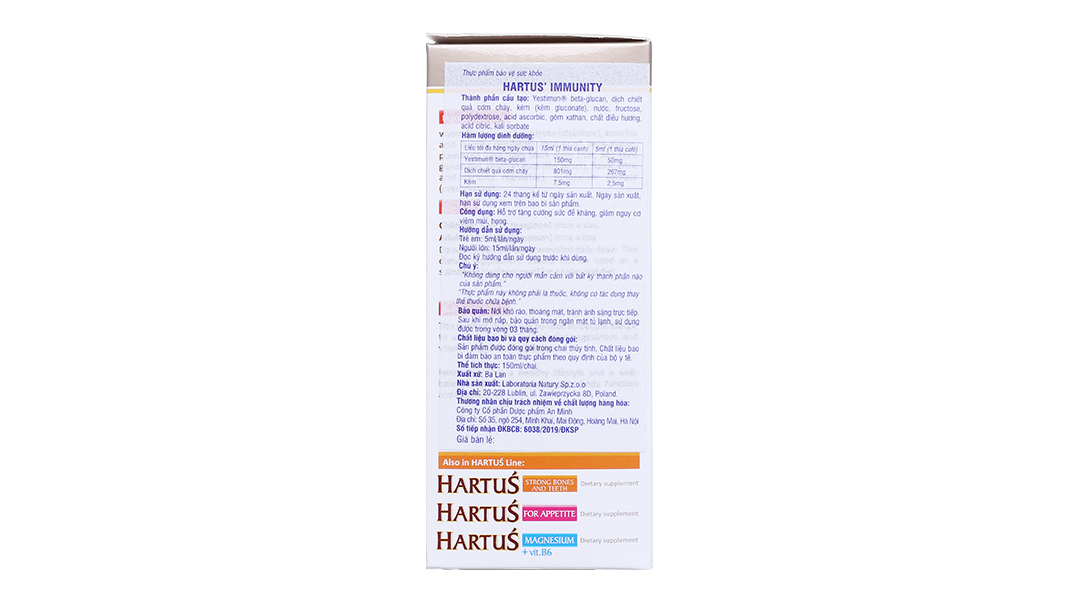 Hartus Immunity chai 150ml - 05/2026 | nhathuocankhang.com