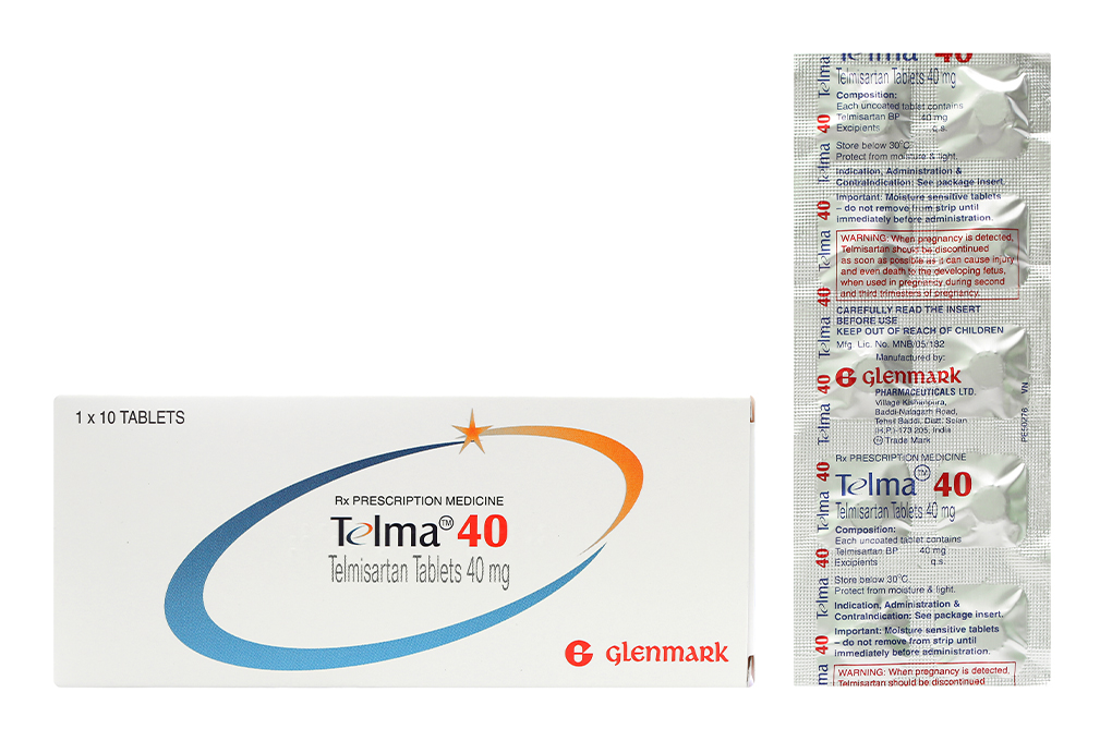 Telma 40 trị tăng huyết áp (1 vỉ x 10 viên) - 09/2025 | nhathuocankhang.com