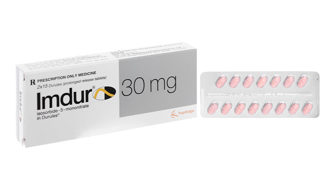 Thuốc Imdur 30mg trị đau thắt ngực (2 vỉ x 15 viên) - 08/2025 ...