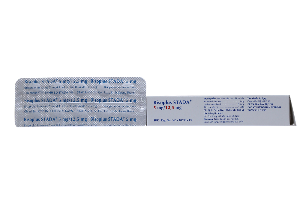 Bisoplus Stada 5mg/12.5mg trị tăng huyết áp (3 vỉ x 10 viên) - 08/2025 ...