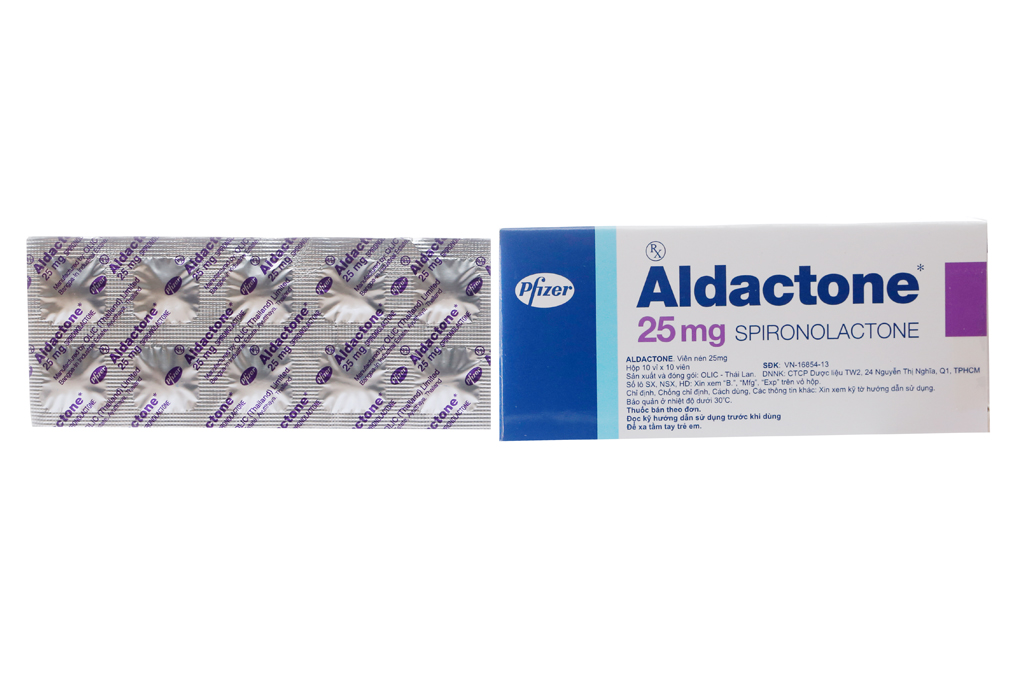 Aldactone 25mg trị tăng huyết áp, suy tim (10 vỉ x 10 viên) - 10/2025 ...