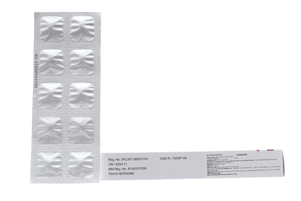 Angioten 50mg trị tăng huyết áp (3 vỉ x 10 viên) - 08/2025 ...
