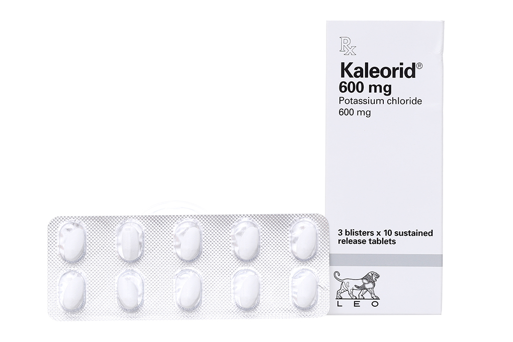 Kaleorid 600mg phòng và trị giảm kali máu (3 vỉ x 10 viên) - 01/2026 ...