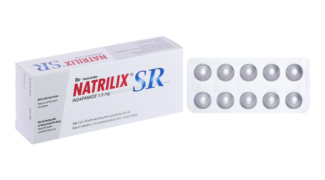 Natrilix SR 1.5mg trị tăng huyết áp (3 vỉ x 10 viên) - 01/2026 ...