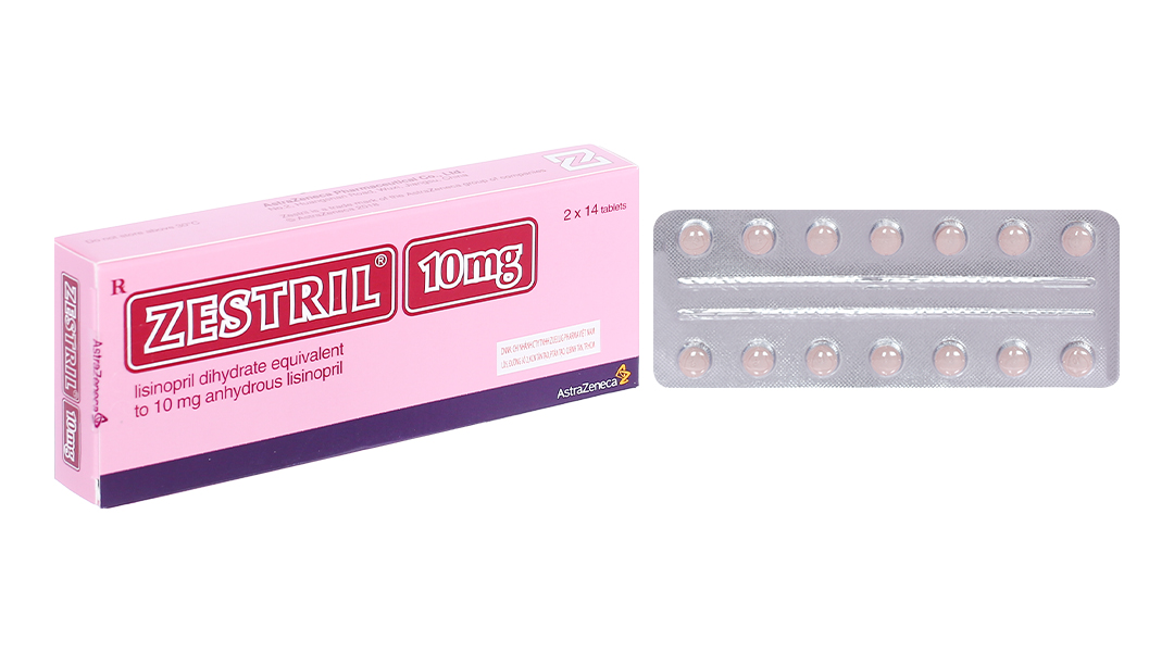 Zestril 10mg trị tăng huyết áp, suy tim (2 vỉ x 14 viên) - 08/2025 ...