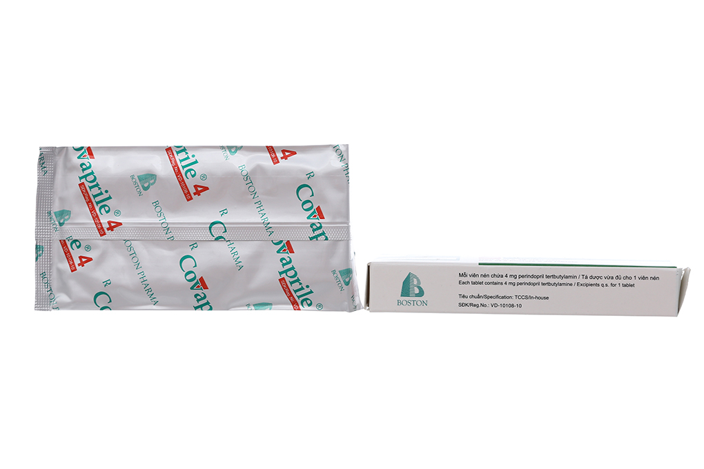 Covaprile 4 viên trị cao huyết áp, suy tim, bệnh mạch vành (1 vỉ x 30 ...