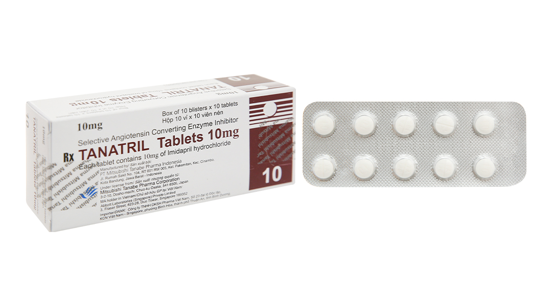 Tanatril Tablets 10mg trị tăng huyết áp (10 vỉ x 10 viên) - 12/2025 ...