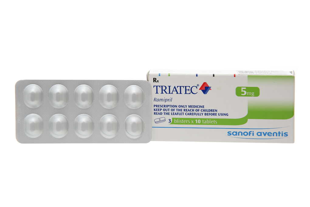 Triatec 5mg trị tăng huyết áp, suy tim (3 vỉ x 10 viên) - 08/2025 ...
