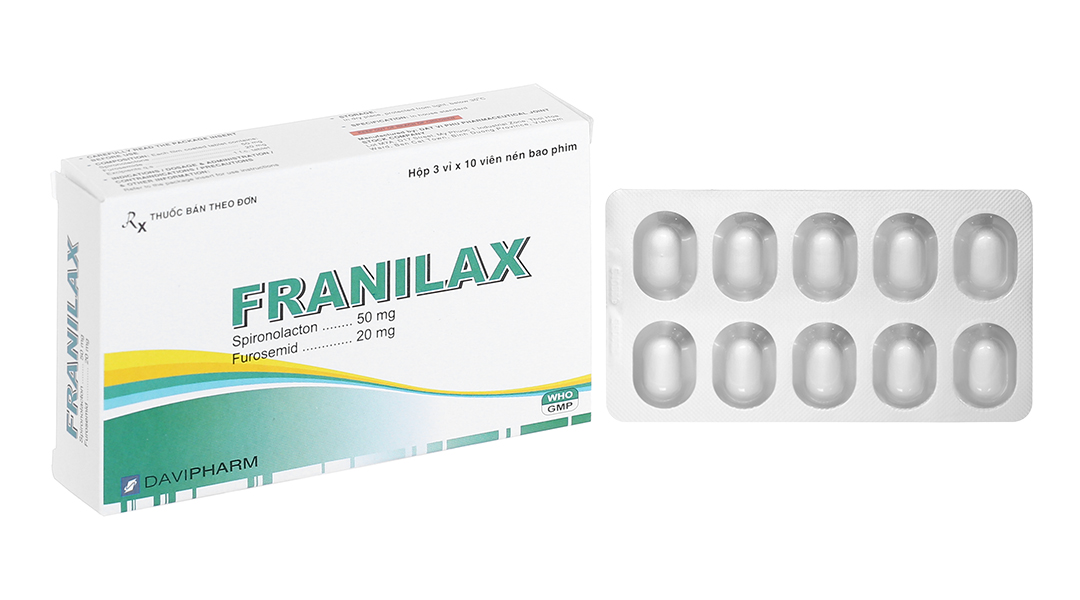 Franilax trị phù, tăng huyết áp (3 vỉ x 10 viên) - 08/2025 ...