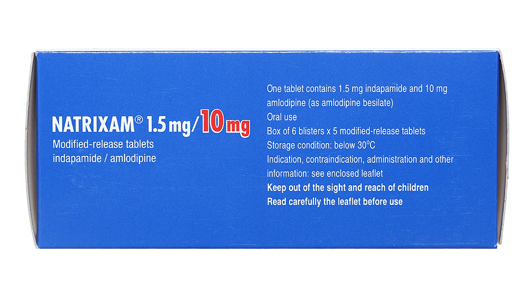 Thuốc Natrixam 1.5mg/10mg trị tăng huyết áp (6 vỉ x 5 viên) - 08/2025 ...