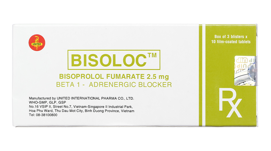 Thuốc Bisoloc 2.5mg trị tăng huyết áp, suy tim mạn - 03/2026 ...