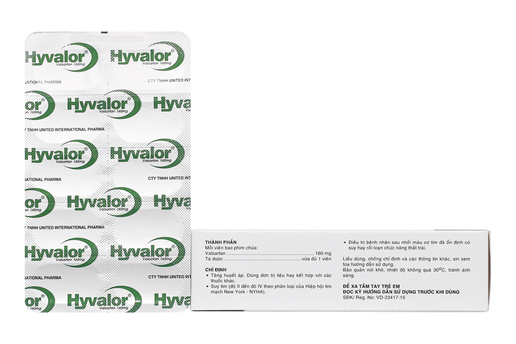 Hyvalor 160mg trị tăng huyết áp, suy tim (3 vỉ x 10 viên) - 10/2025 ...