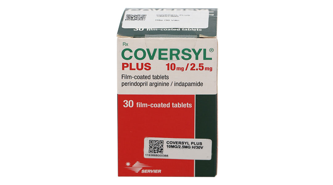Thuốc Coversyl Plus 10mg/2.5mg trị tăng huyết áp (30 viên) - 04/2025 | nhathuocankhang.com