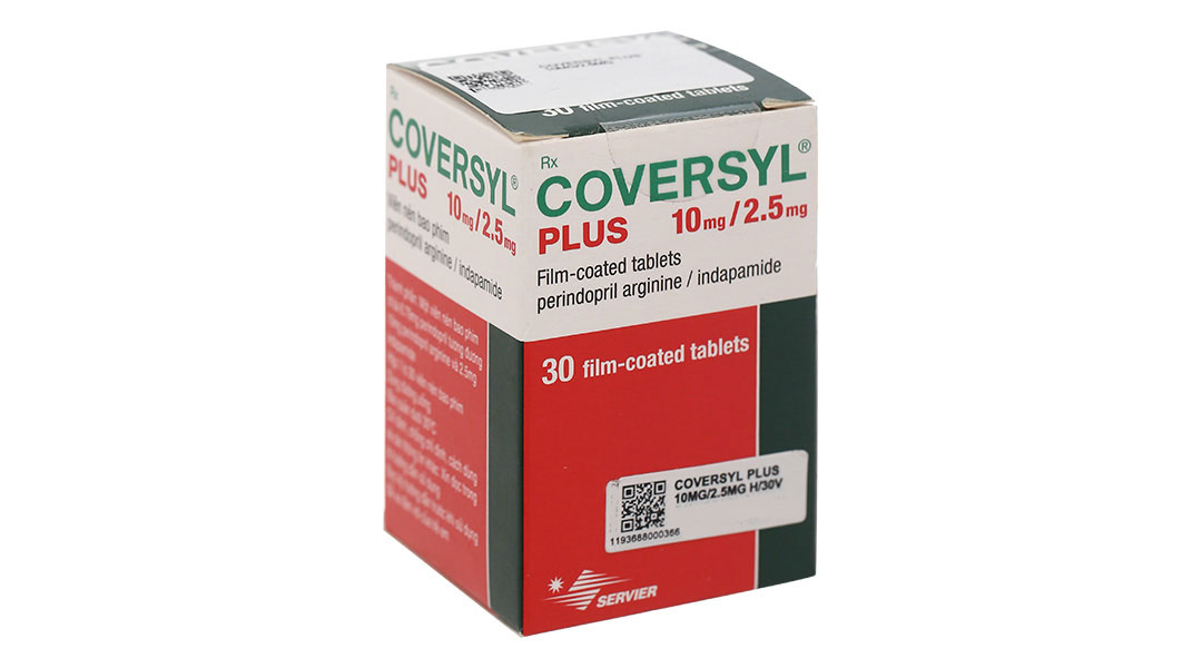 Thuốc Coversyl Plus 10mg/2.5mg trị tăng huyết áp (30 viên) - 04/2025 | nhathuocankhang.com