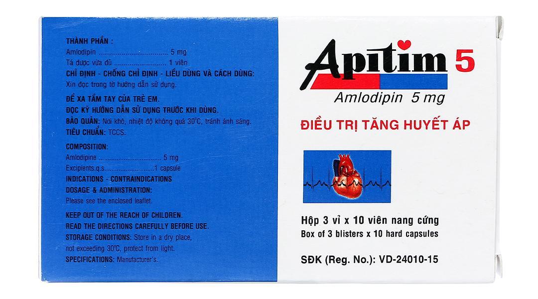 Thuốc Apitim 5 trị tăng huyết áp, đau thắt ngực - 08/2025 ...