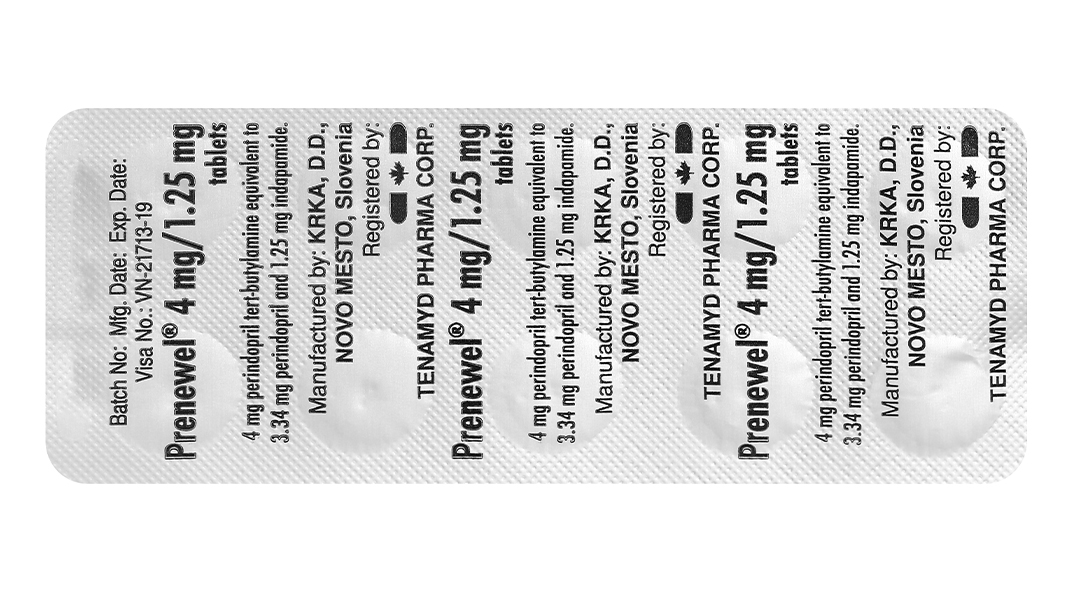 Prenewel 4mg/1.25mg Tablets trị tăng huyết áp (3 vỉ x 10 viên) - 08/ ...